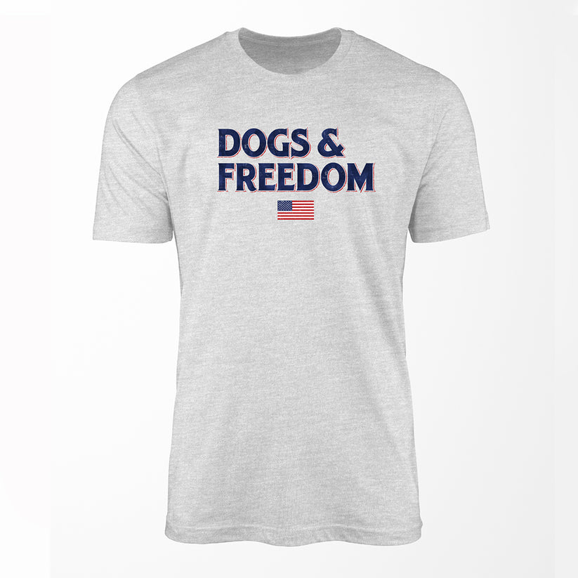 Dogs & Freedom Patriot Premium Tee Heather Grey – Dog Mob